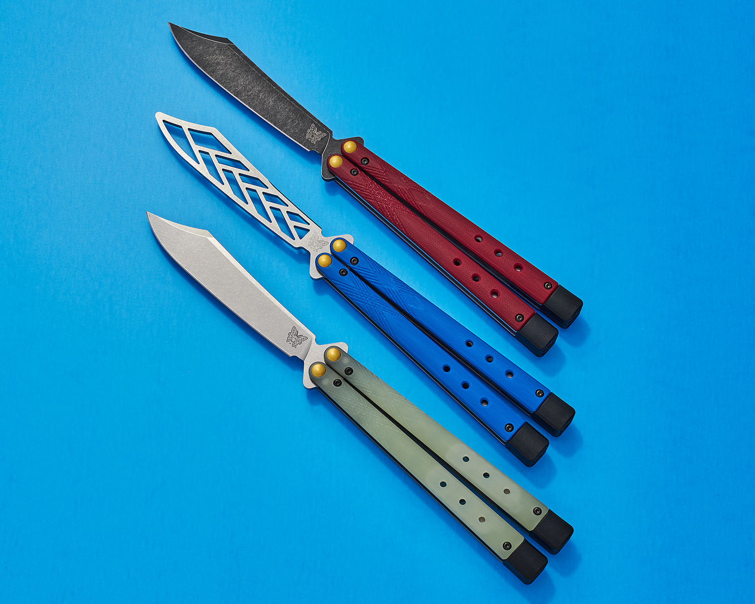 Benchmade 99T Necron Balisong Butterfly Trainer Knife 4.59" 440C ...