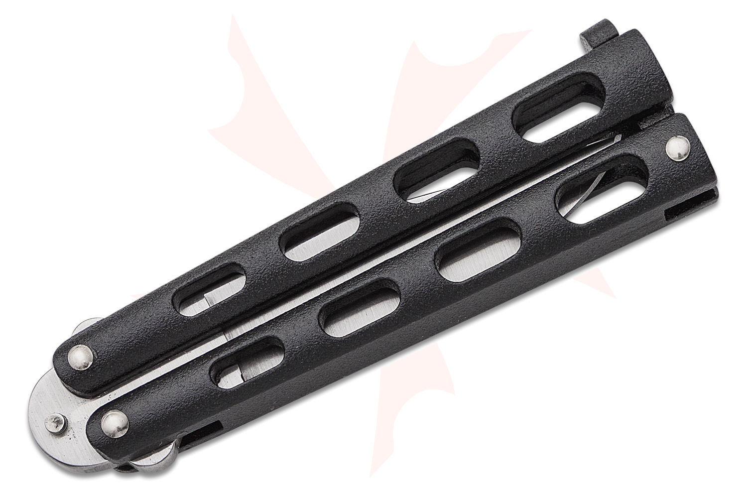 Benchmark Balisong Butterfly Knife 3.38" Clip Point Blade, Black ...