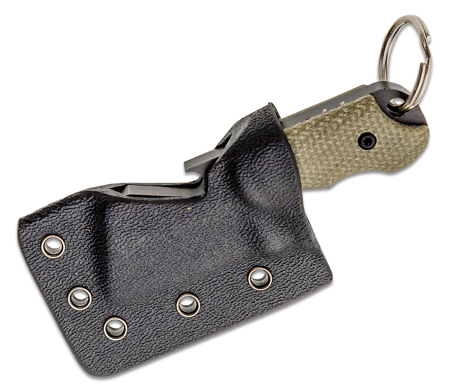 Berg Blades Keychain Bottle Butcher Fixed 1.5" 440C Black Stonewashed ...