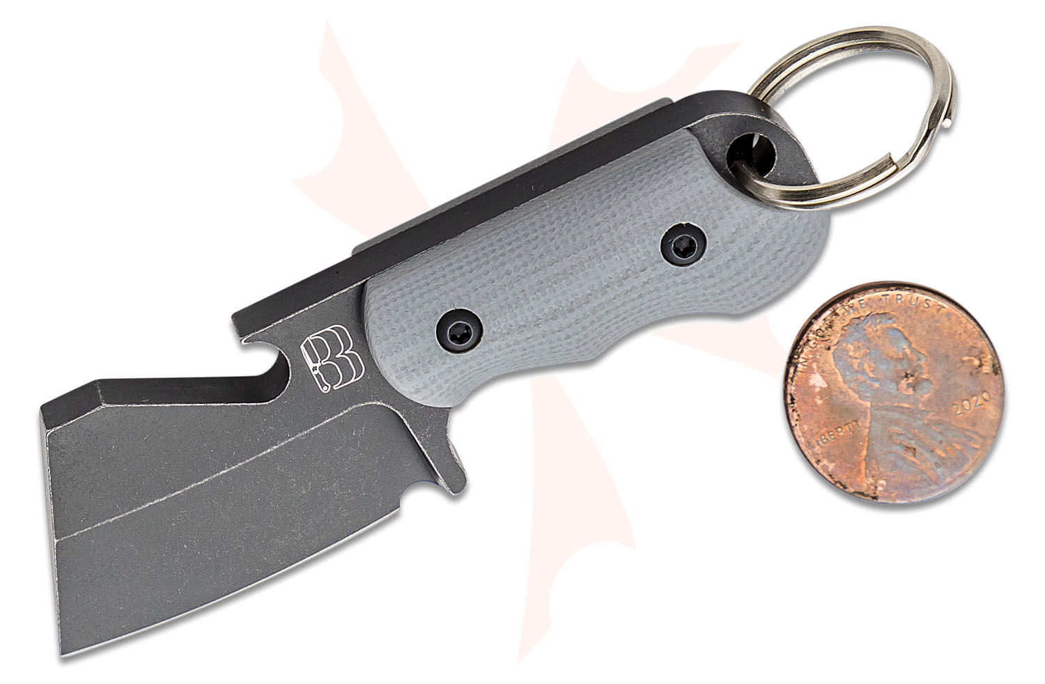 Berg Blades Keychain Bottle Butcher Fixed Blade Knife 1.5" 440C Black ...