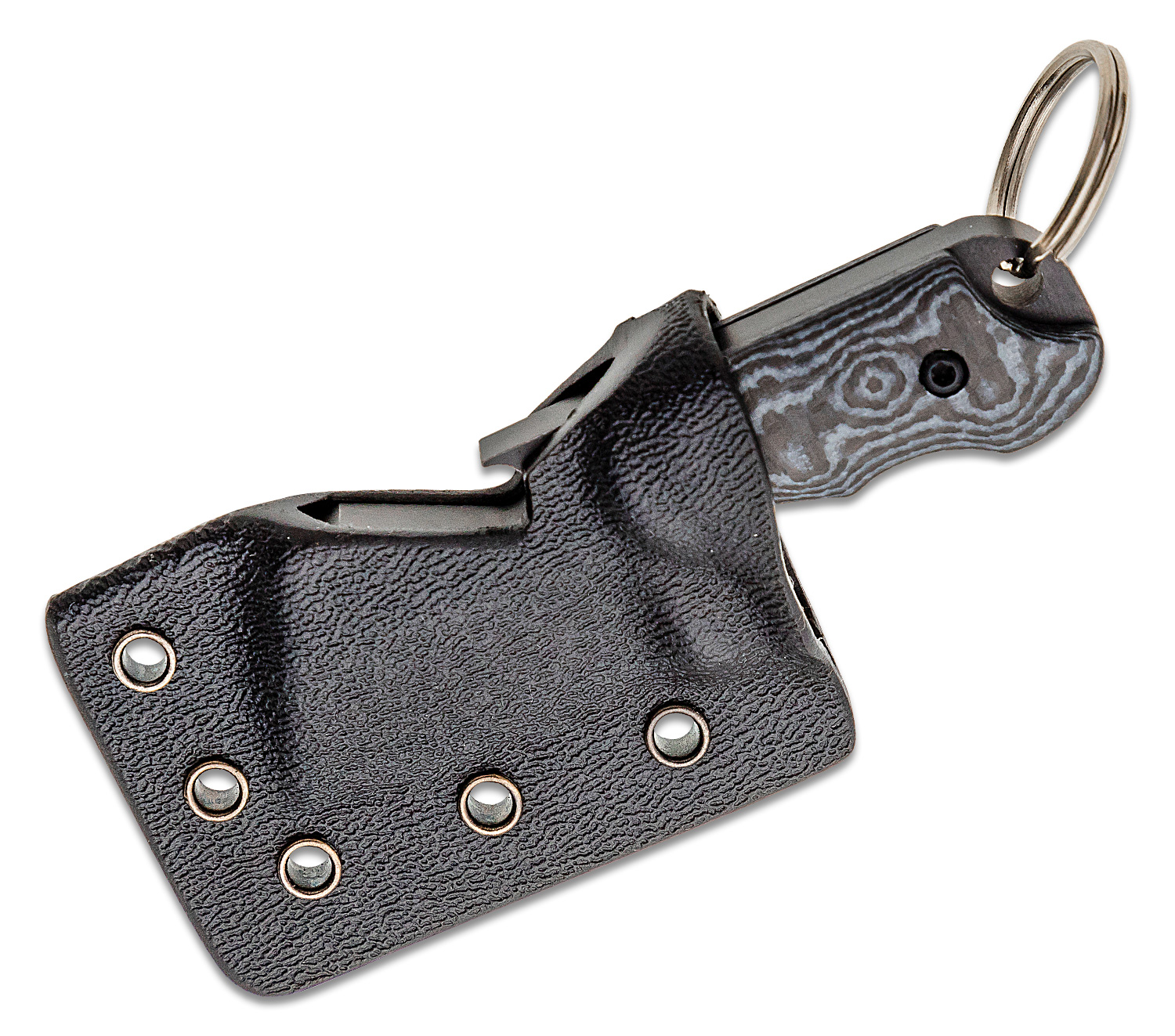 Berg Blades Keychain Bottle Butcher Fixed 1.5" 440C Black Stonewashed ...