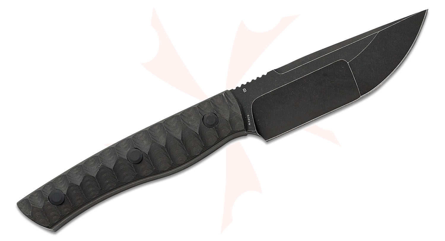 Bestech Knives Heidi Blacksmith #2 Fixed Blade Knife 3.87" S35VN Black ...