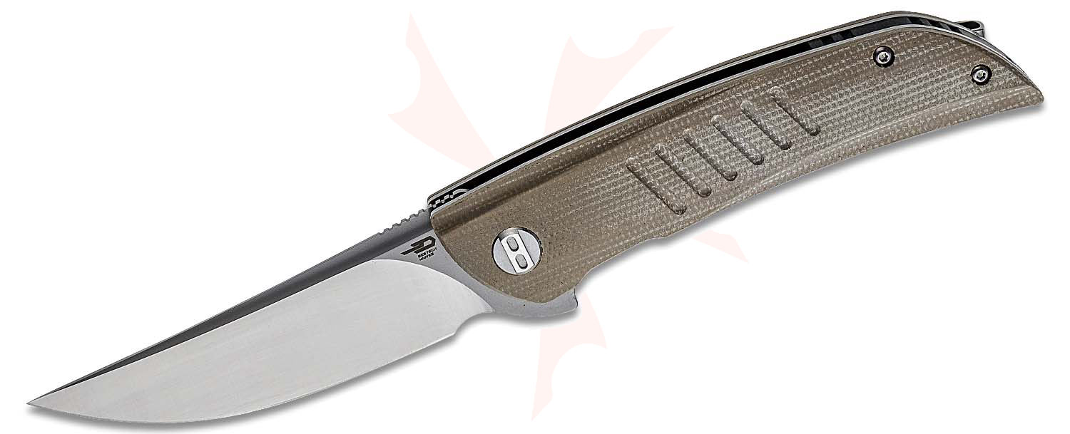 Bestech Knives Swift Flipper Knife 3.5" D2 Satin Clip Point Blade ...