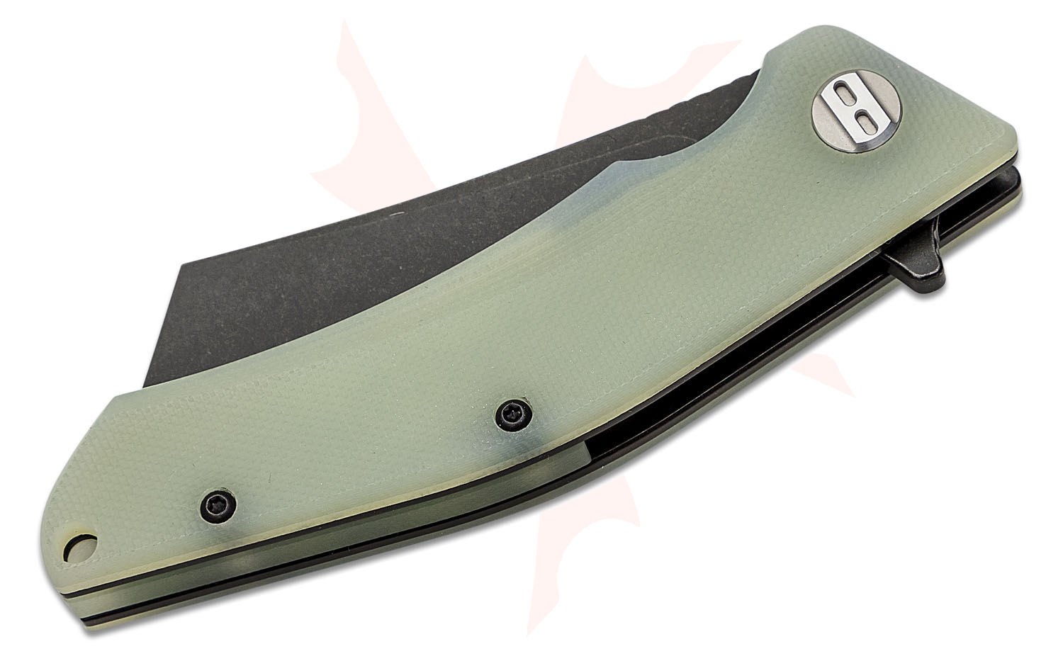 Bestech Knives Cubis Flipper Knife 3.15" D2 Black Modified Cleaver ...