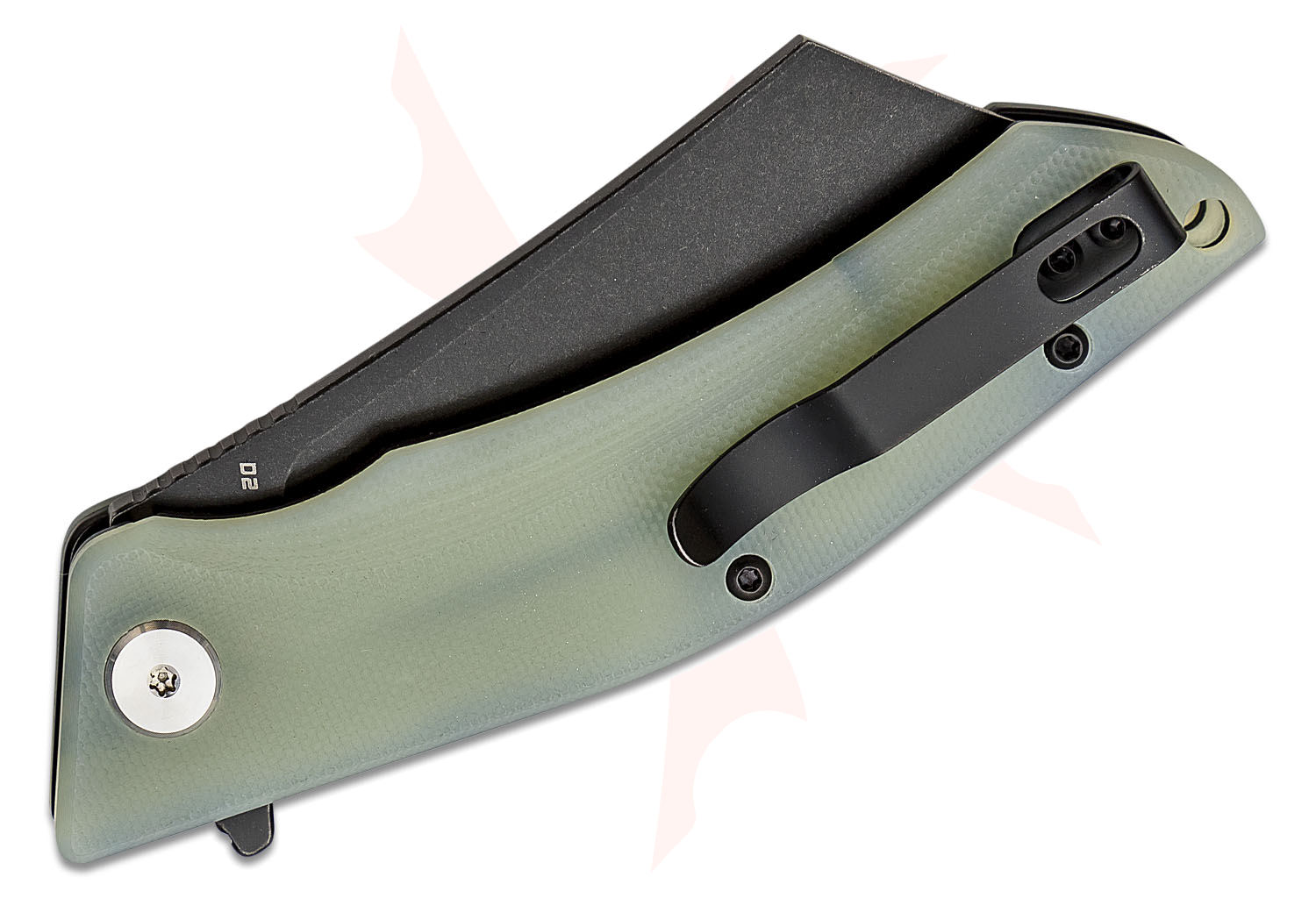 Bestech Knives Cubis Flipper Knife 3.15" D2 Black Modified Cleaver ...