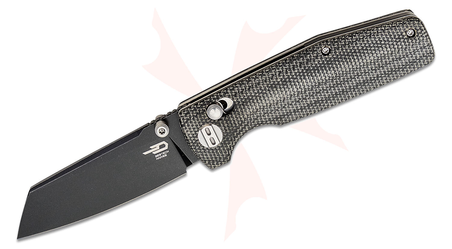 Bestech Knives Slasher Folding Knife 3.07" D2 Black Stonewashed ...