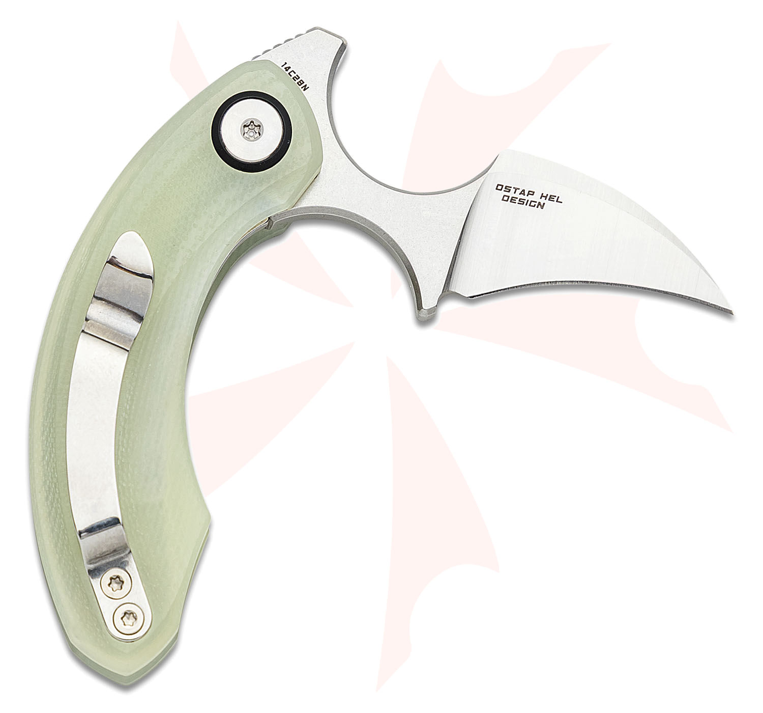 Bestech Knives Ostap Hel Strelit Push Dagger Flipper Knife 2.19" 14C28N ...