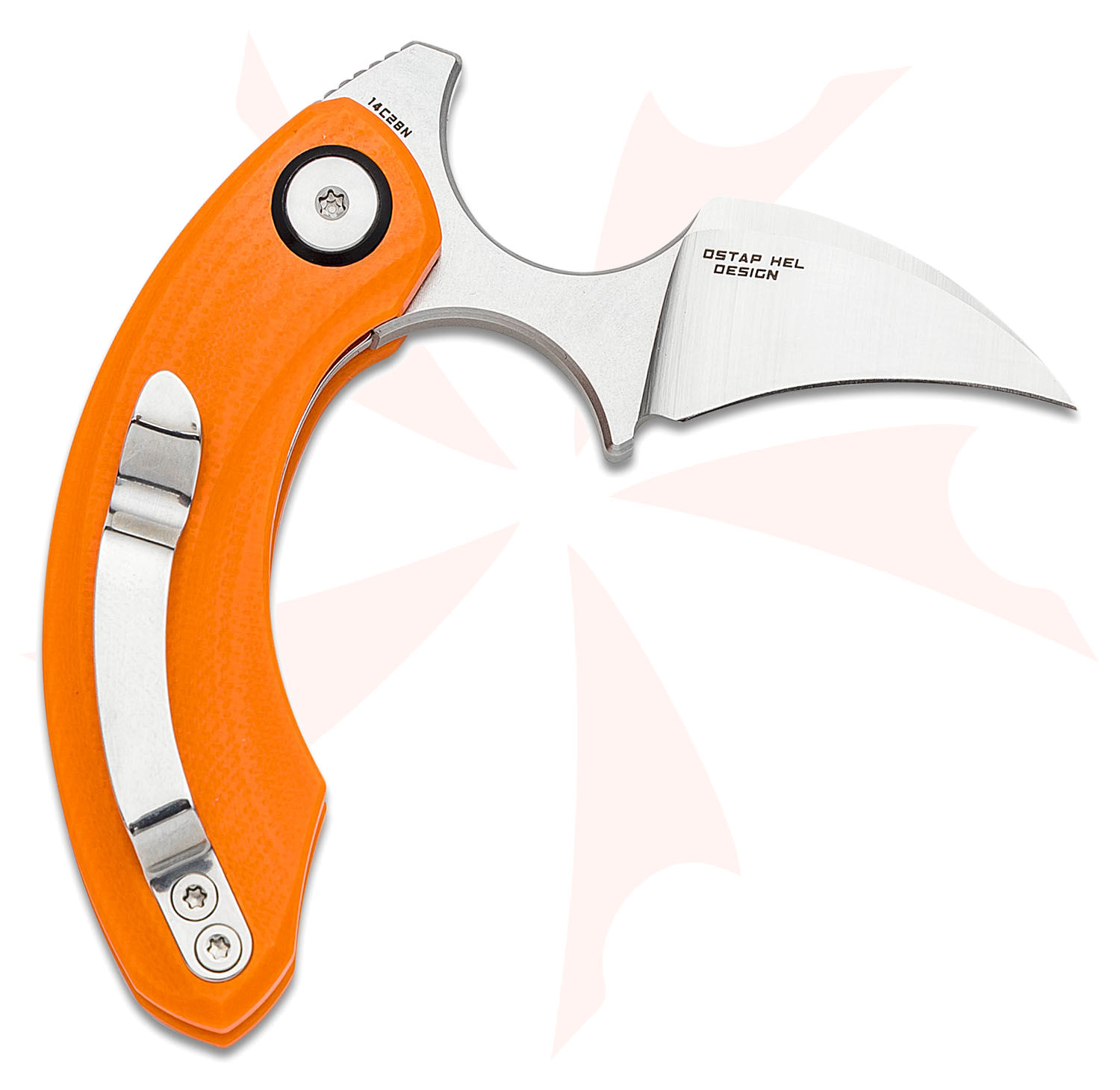 Bestech Knives Ostap Hel Strelit Push Dagger Flipper Knife 2.19" 14C28N ...