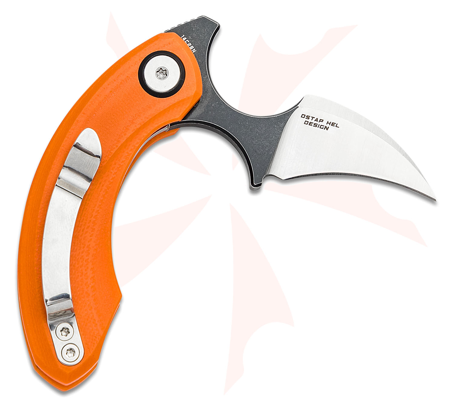 Bestech Knives Ostap Hel Strelit Push Dagger Flipper Knife 2.19" 14C28N ...