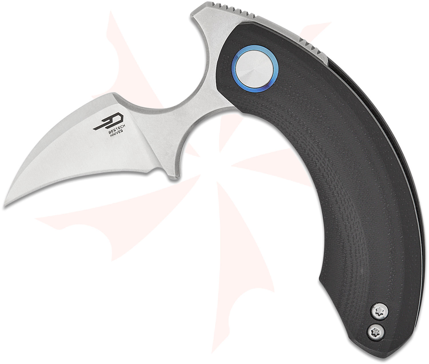 Bestech Knives Ostap Hel Strelit Push Dagger Liner Lock Flipper Knife 2.19" CPM-MagnaCut Two ...