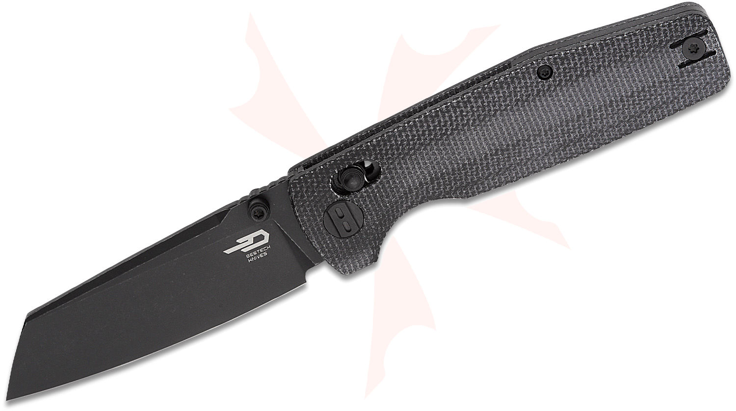 Bestech Knives Slasher Crossbar Lock Folding Knife 3.5" D2 Black ...