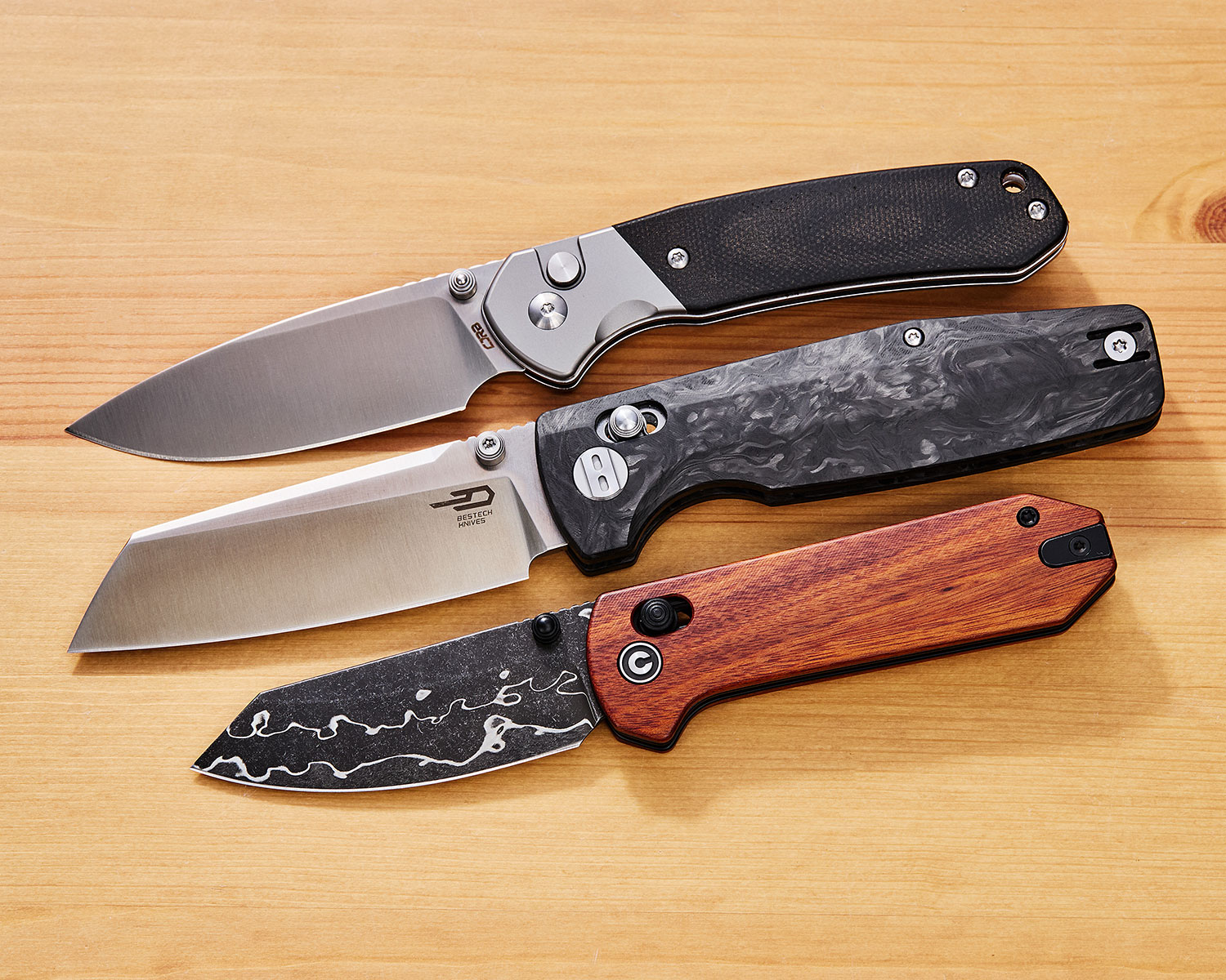 Bestech Knives Slasher Crossbar Lock Folding Knife 3.5" MagnaCut Satin ...