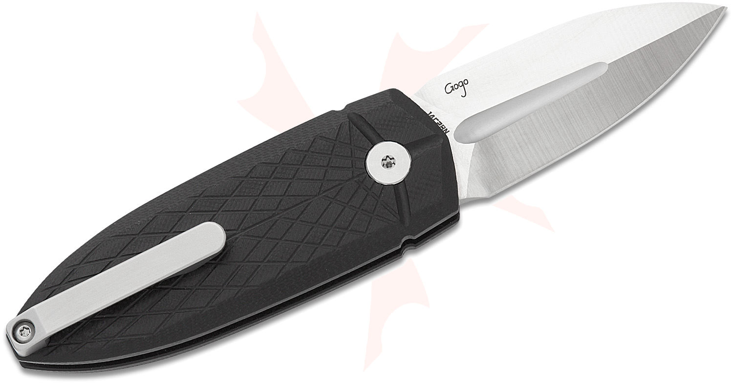 Bestech Knives Ququ Button Lock Folding Knife 2.2" 14C28N Satin Spear ...