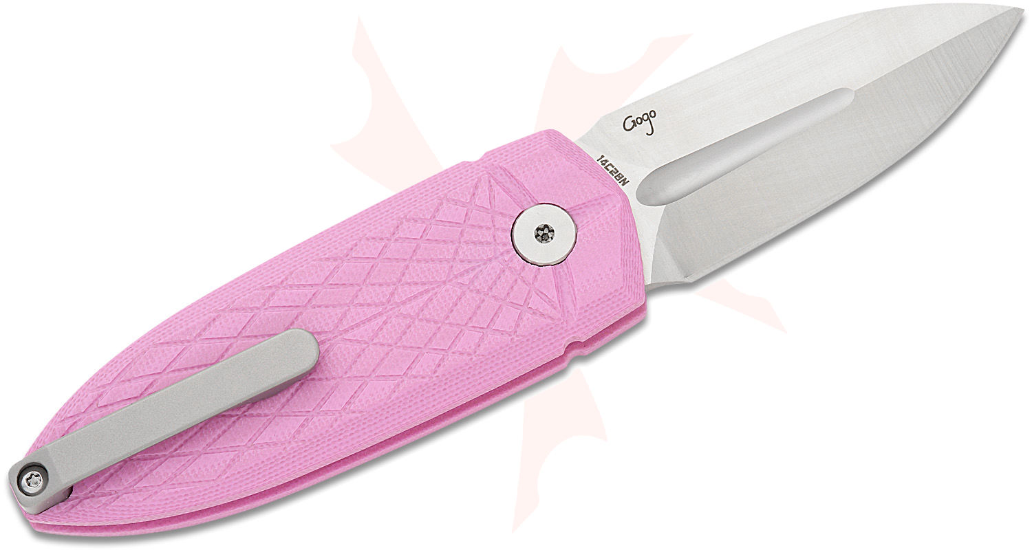 Bestech Knives Ququ Button Lock Folding Knife 2.2" 14C28N Satin Spear ...