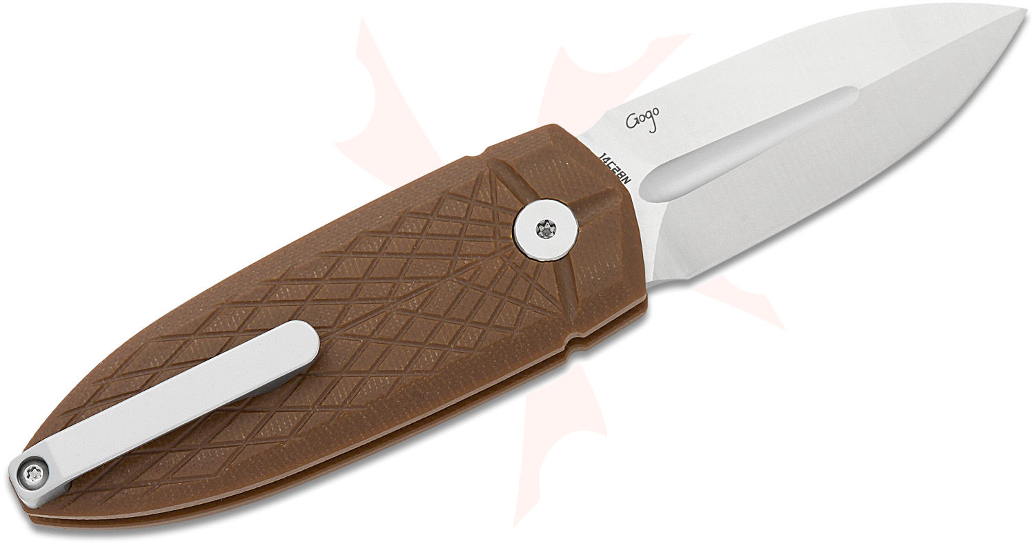 Bestech Knives Ququ Button Lock Folding Knife 2.2" 14C28N Satin Spear ...