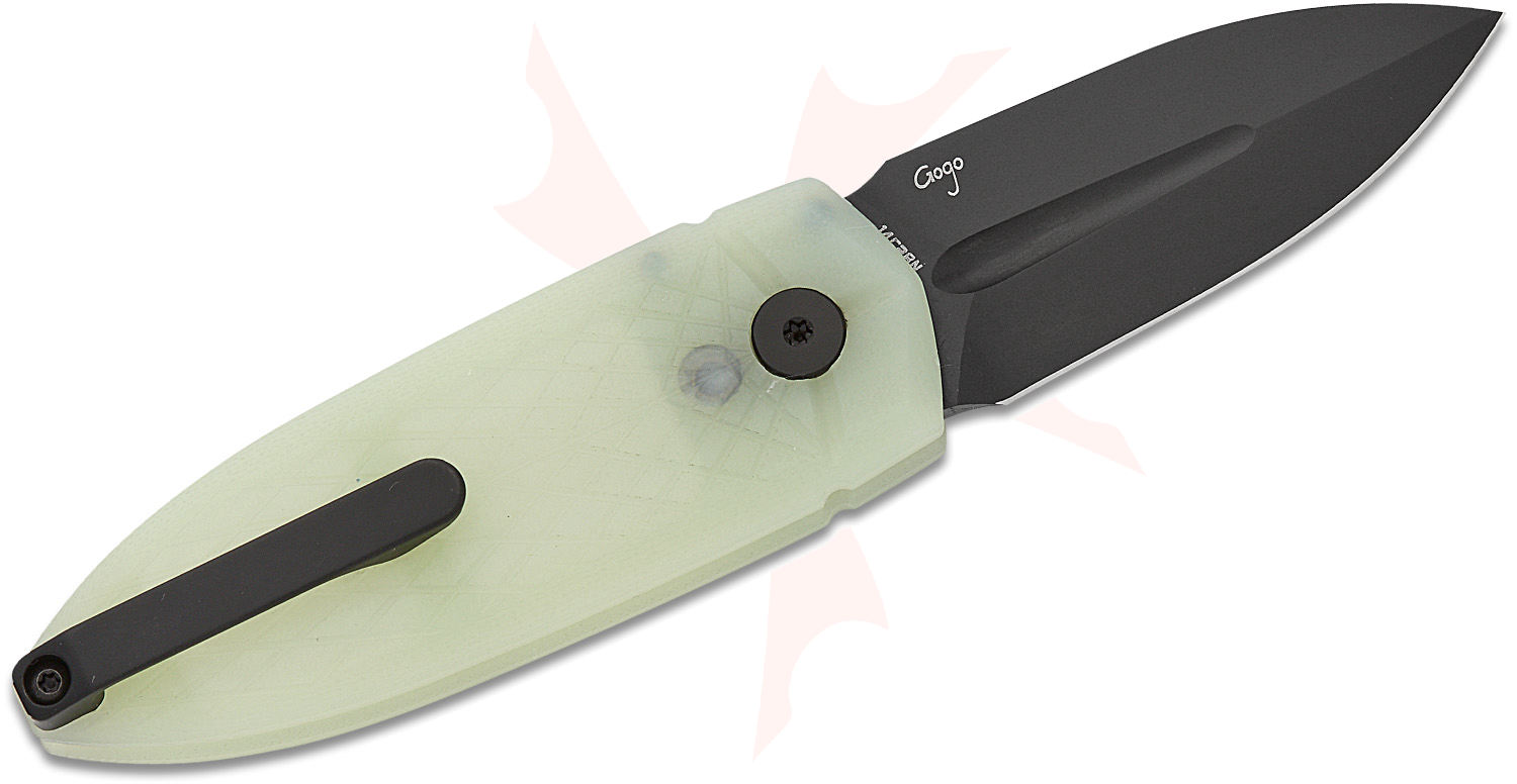 Bestech Knives Ququ Button Lock Folding Knife 2.2" 14C28N Black DLC ...