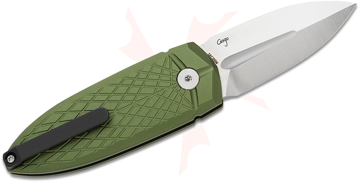 Bestech Knives Ququ Button Lock Folding Knife 2.2" 14C28N Satin Spear ...