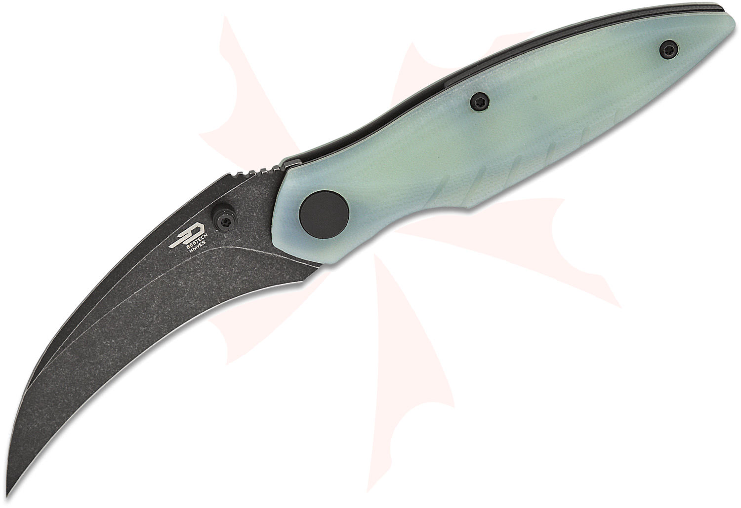 Bestech Knives Mantidae Liner Lock Folding Knife 2.94" 14C28N Black ...
