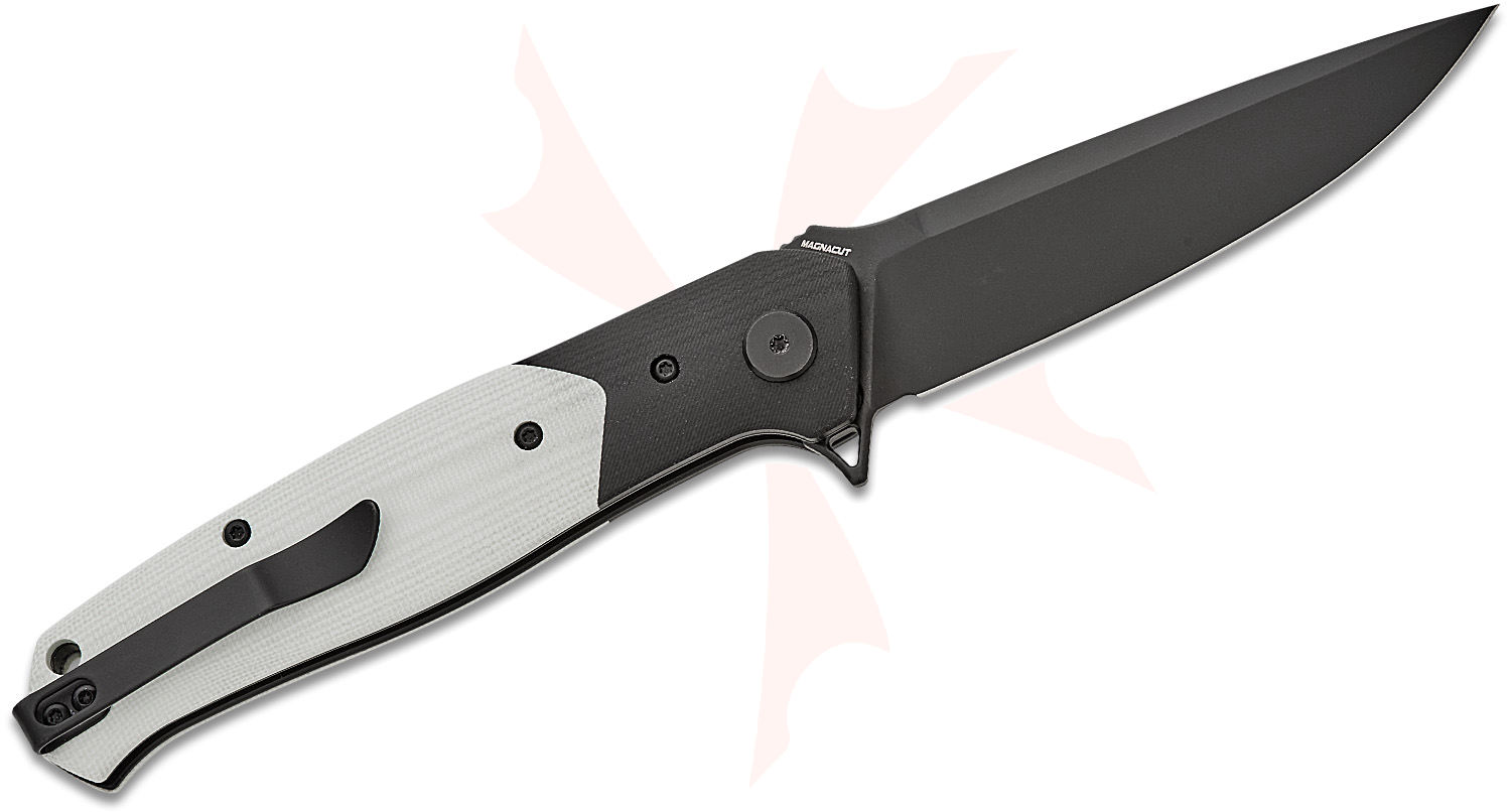Bestech Knives Swordfish Button Lock Flipper Knife 3.75" MagnaCut Black ...