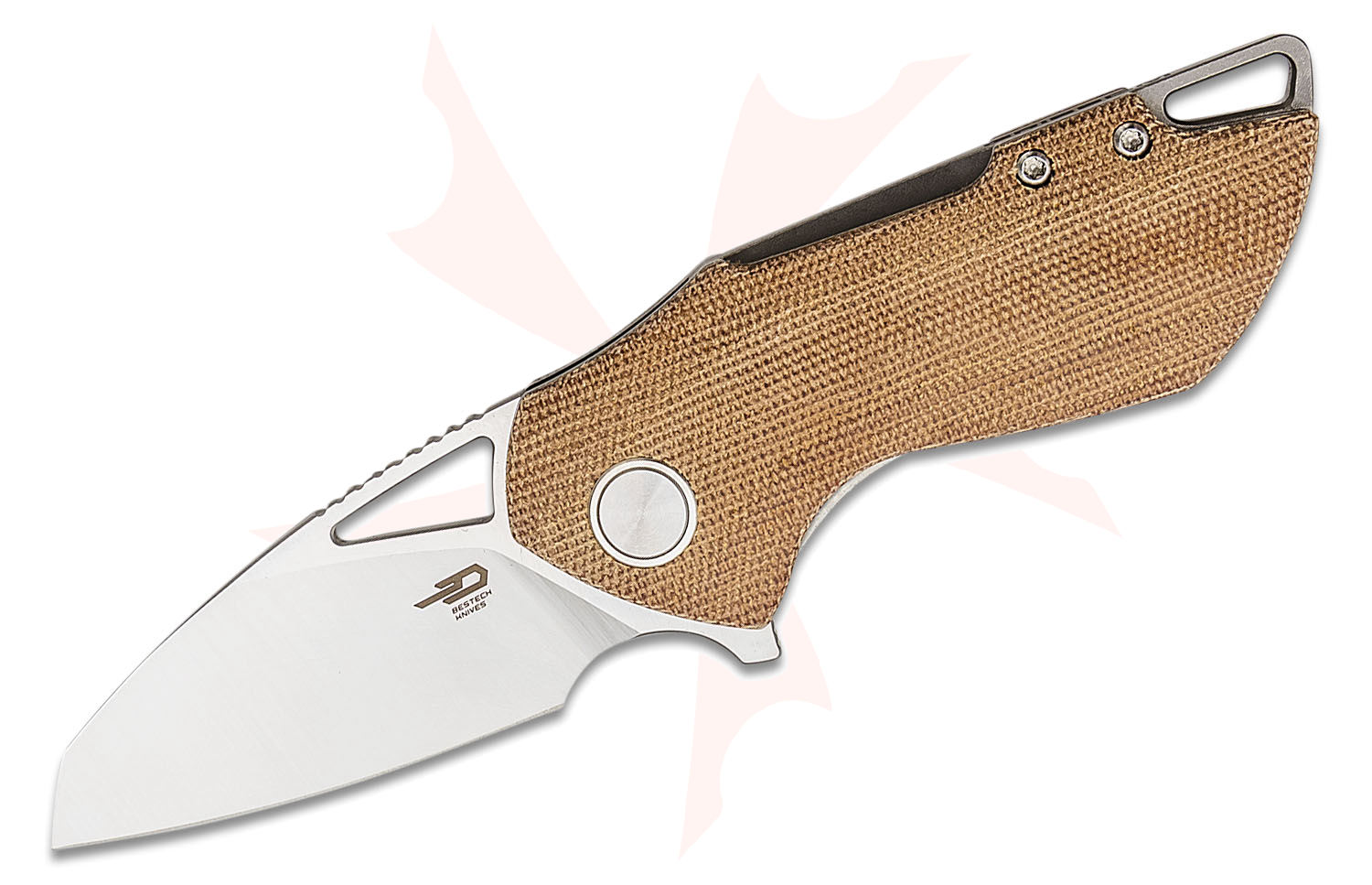 Bestech Knives Riverstone Flipper Knife 2.45" 154CM Satin Sheepsfoot ...