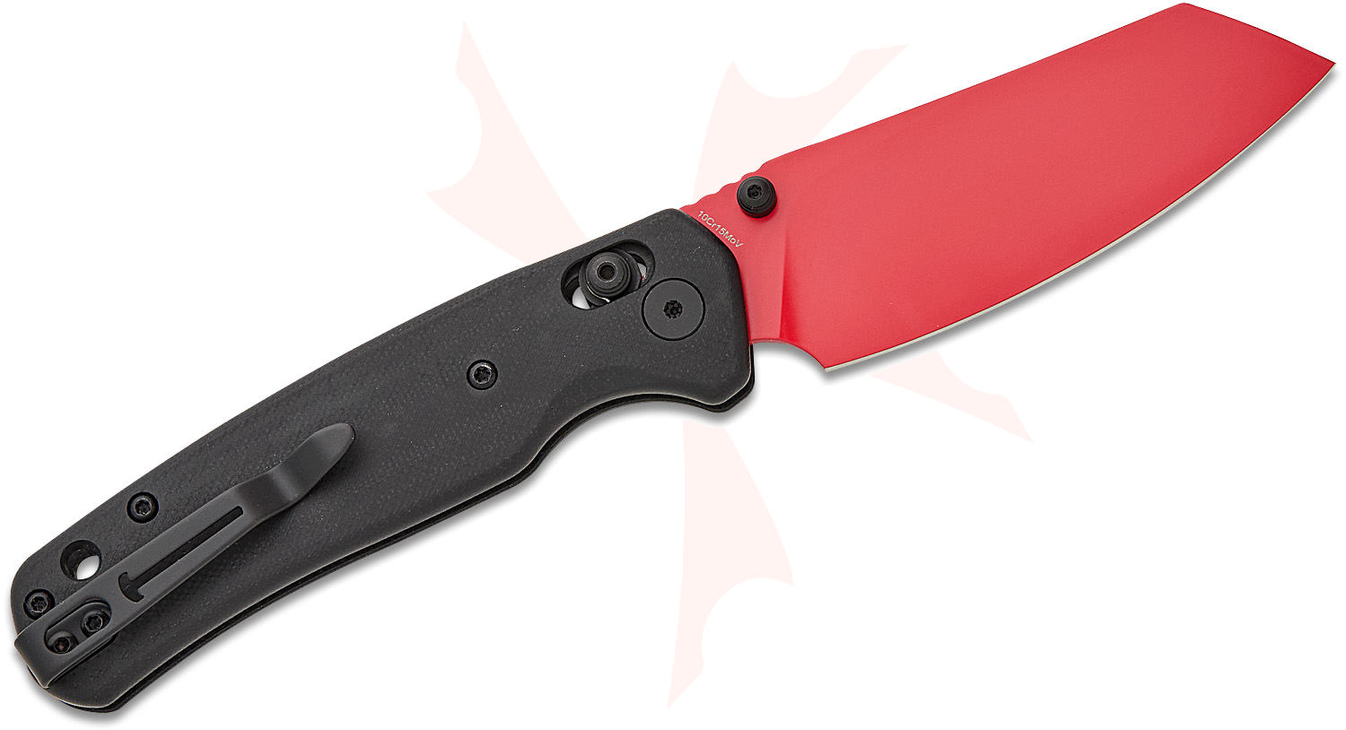 Bestechman Cicada's Wing B-Lock Folding Knife 3.15" Red Reverse Tanto ...