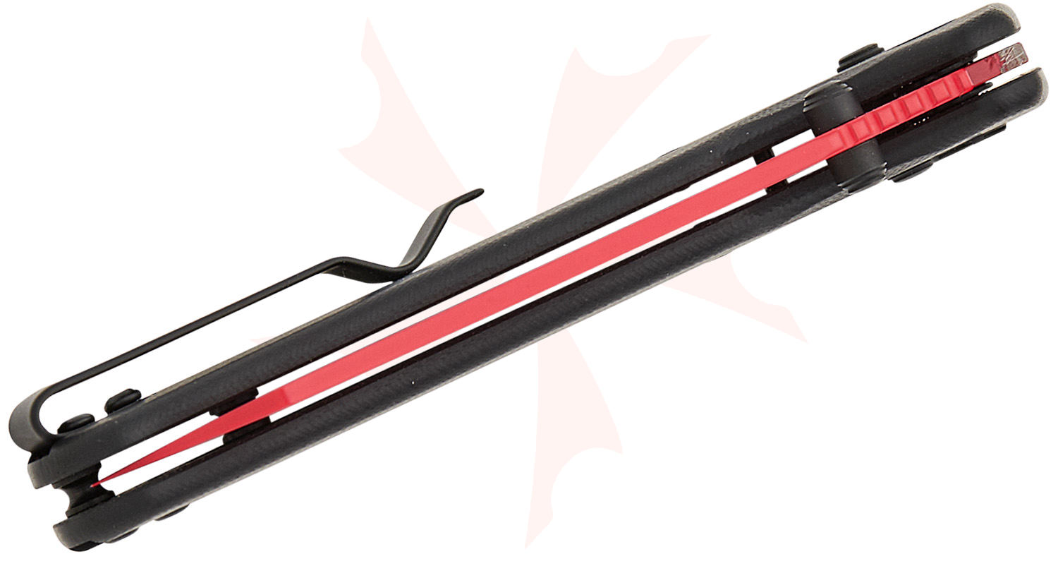 Bestechman Cicada's Wing B-Lock Folding Knife 3.15" Red Reverse Tanto ...