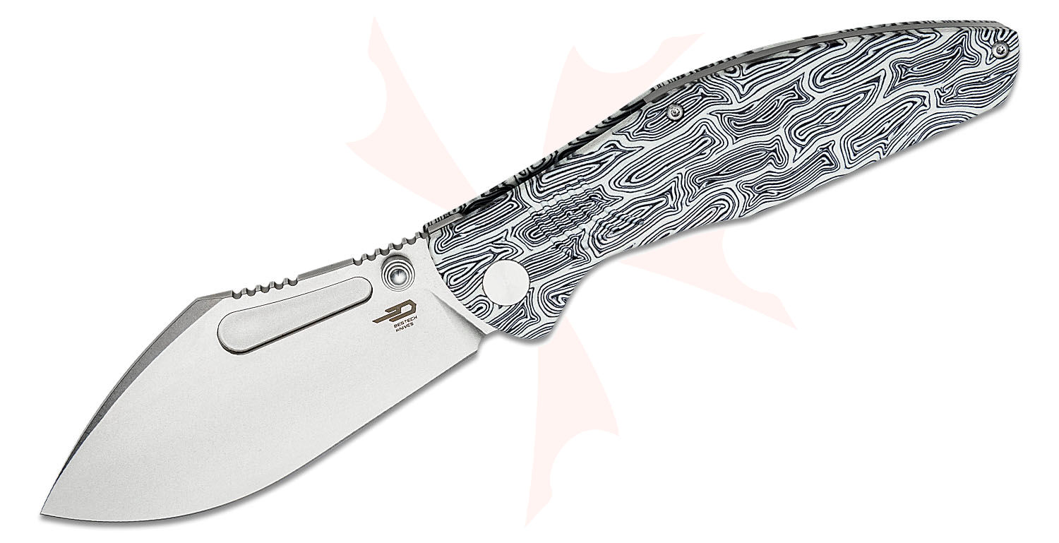 Bestech Knives Lockness Folding Knife 3.91" M390 Stonewashed Nessmuk ...