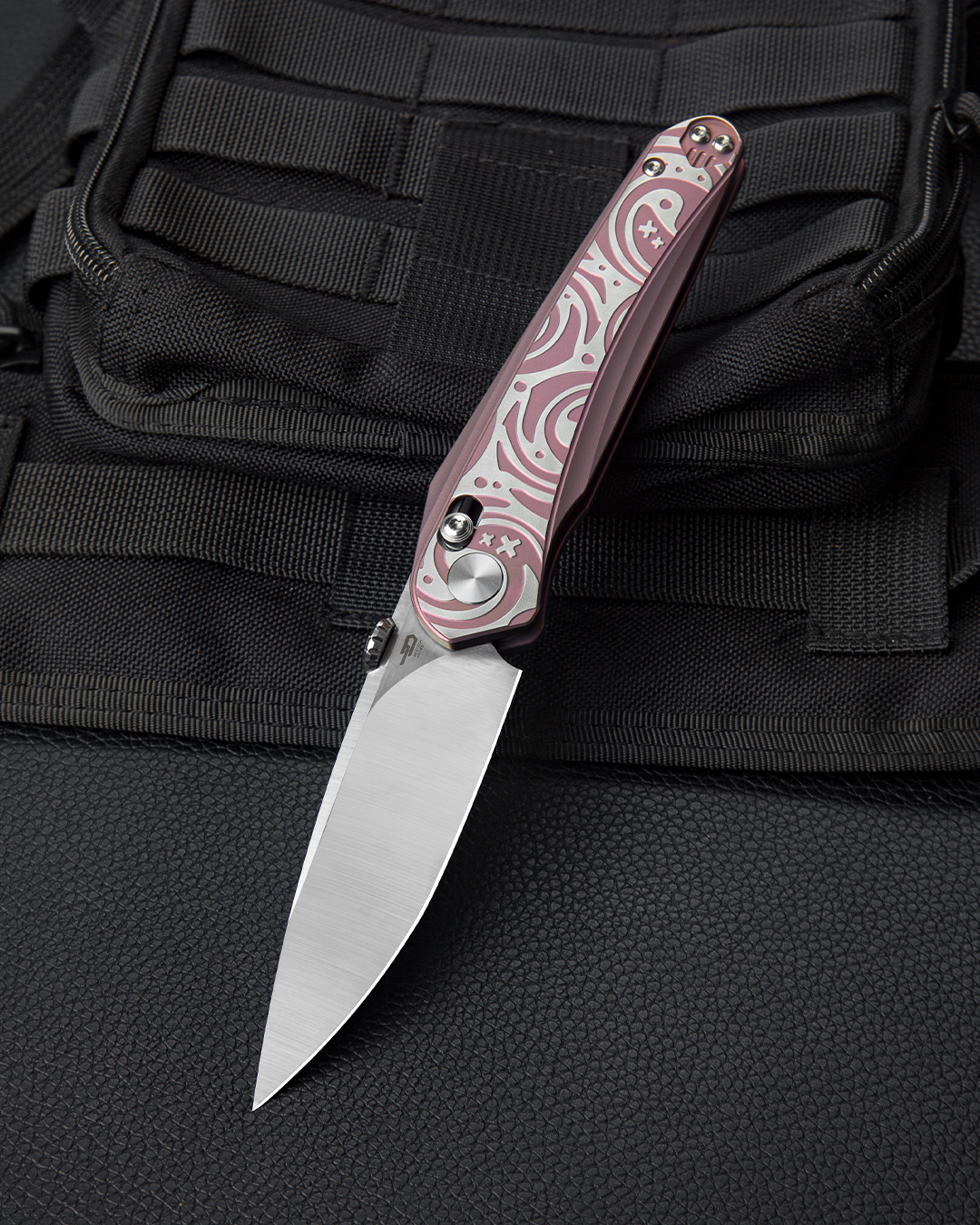 Bestech Knives Kombou Mothus Folding Knife 3.47" M390 Satin Drop Point ...