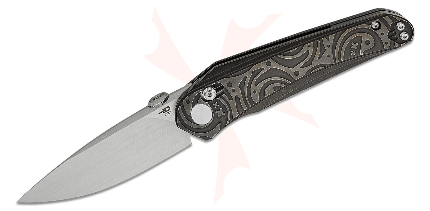 Bestech Knives Kombou Mothus Folding Knife 3.47" M390 Hand-Rubbed Satin ...