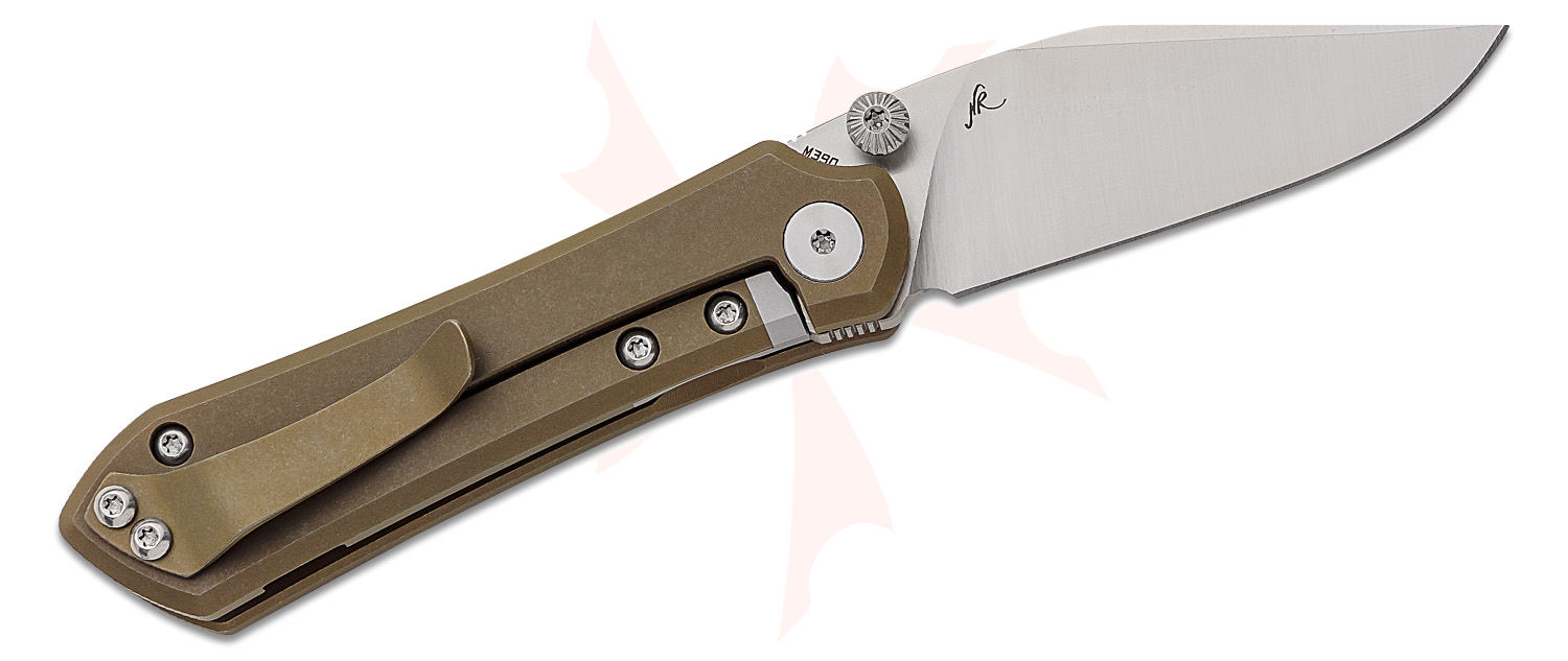 Bestech Knives Icarus Frame Lock Folding Knife 2.65" M390 Satin Clip ...