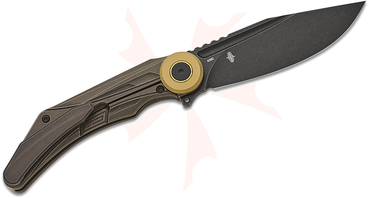 Bestech Knives Kombou Seraph Frame Lock Flipper Knife 3.66" M390 Black ...