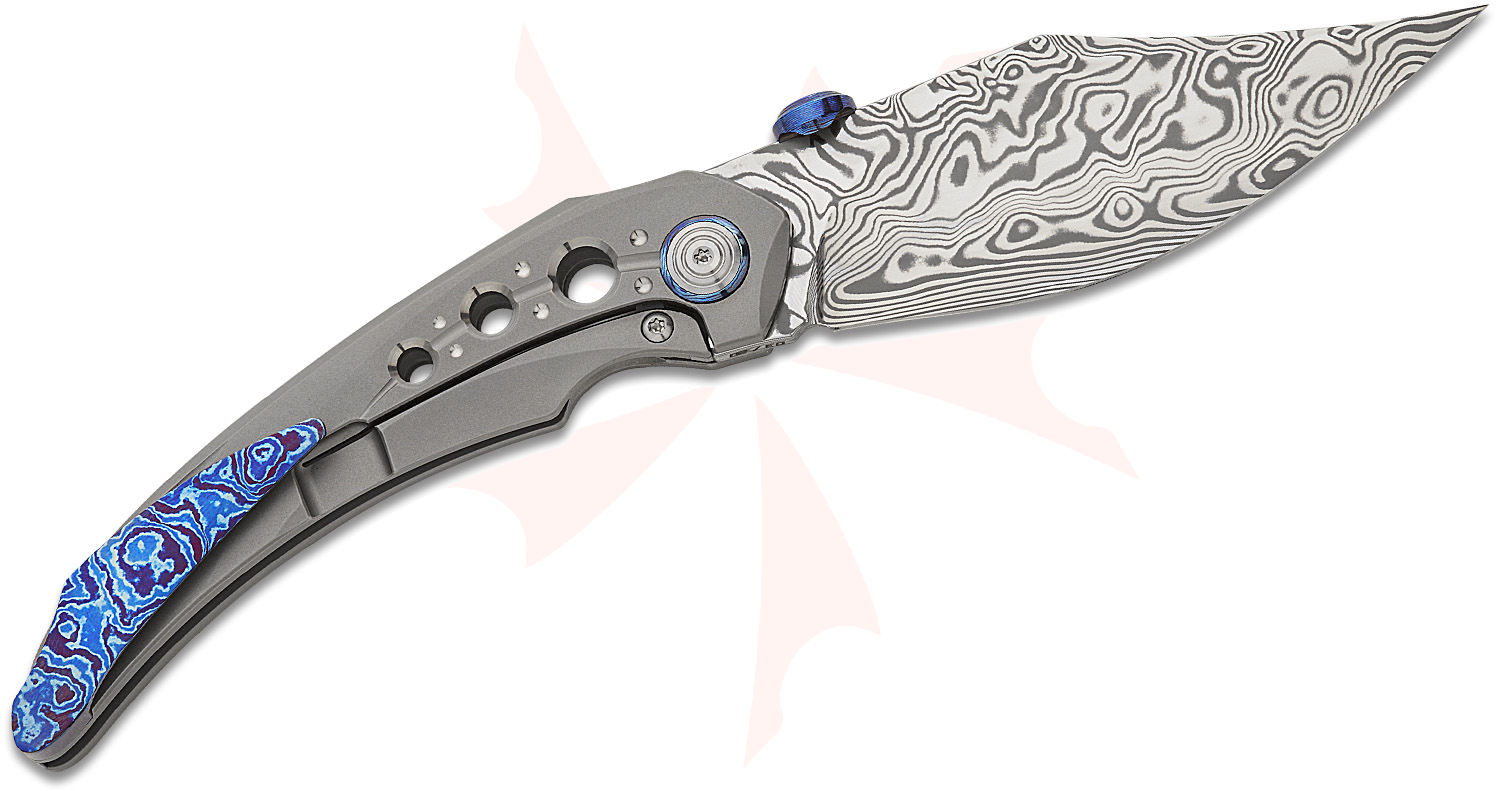 Bestech Knives Kombou Razon Frame Lock Folding Knife 3.87" Damasteel ...