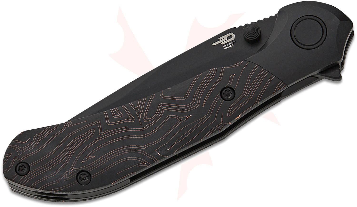 Bestech Knives Constellation Flipper Knife 3.05" MagnaCut Black PVD ...