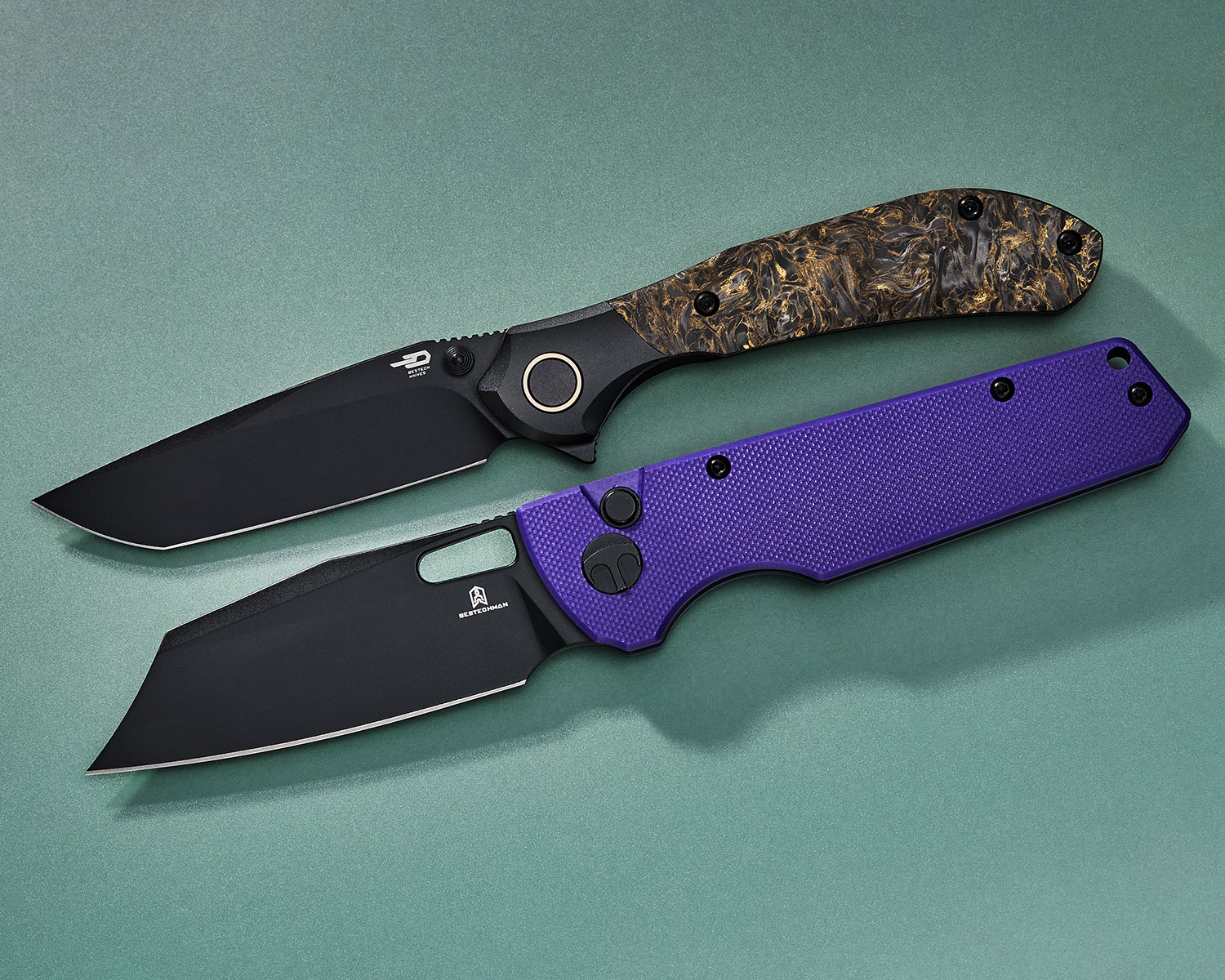 Bestech Knives Constellation Flipper Knife 3.05" MagnaCut Black PVD ...