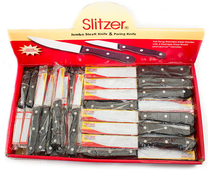 Slitzer Jumbo Steak and Paring Knife 48 Piece Bundle Pack - KnifeCenter ...