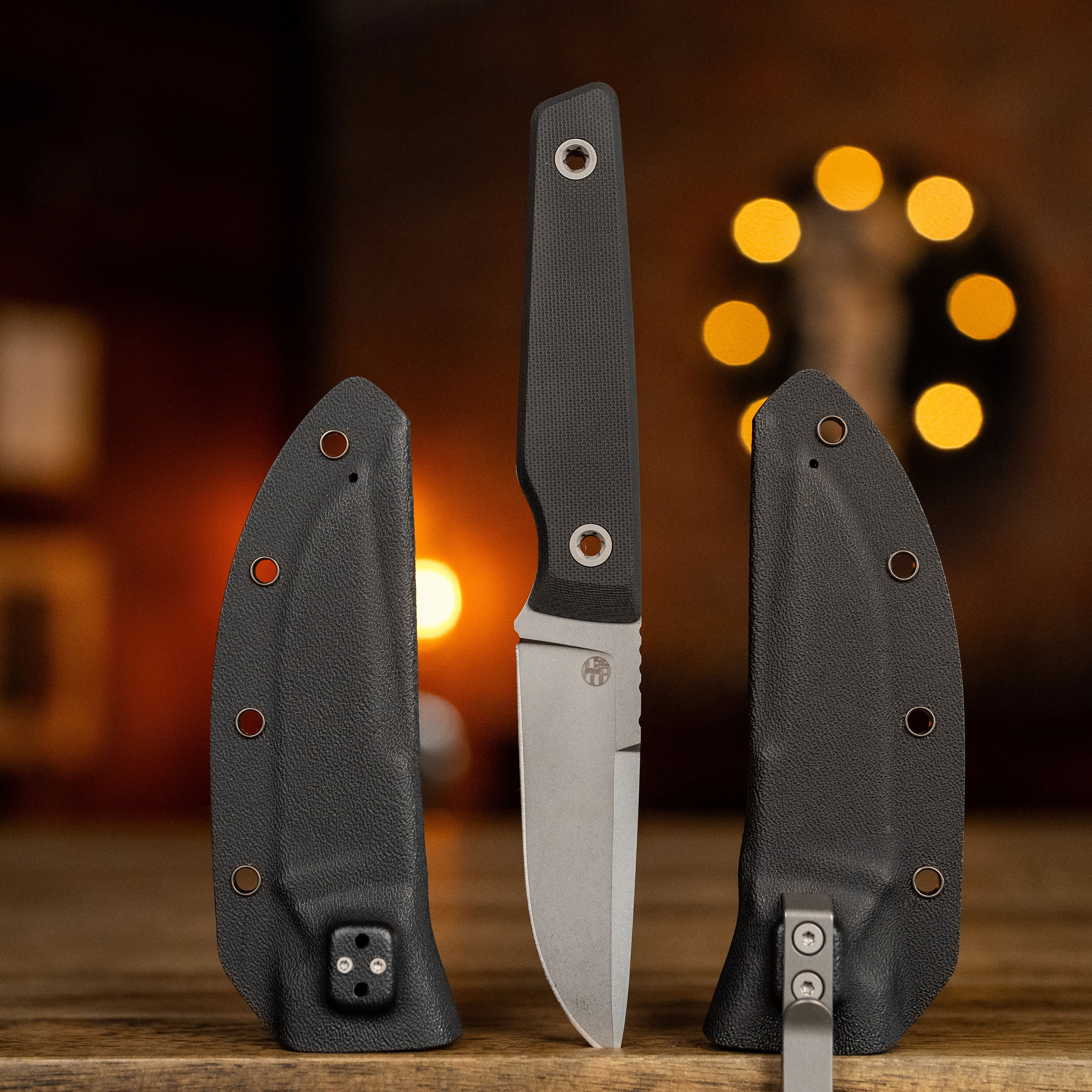 BIGiDESIGN USA Signal Pocket Fixed Blade Knife 3.375" Nitro-V ...