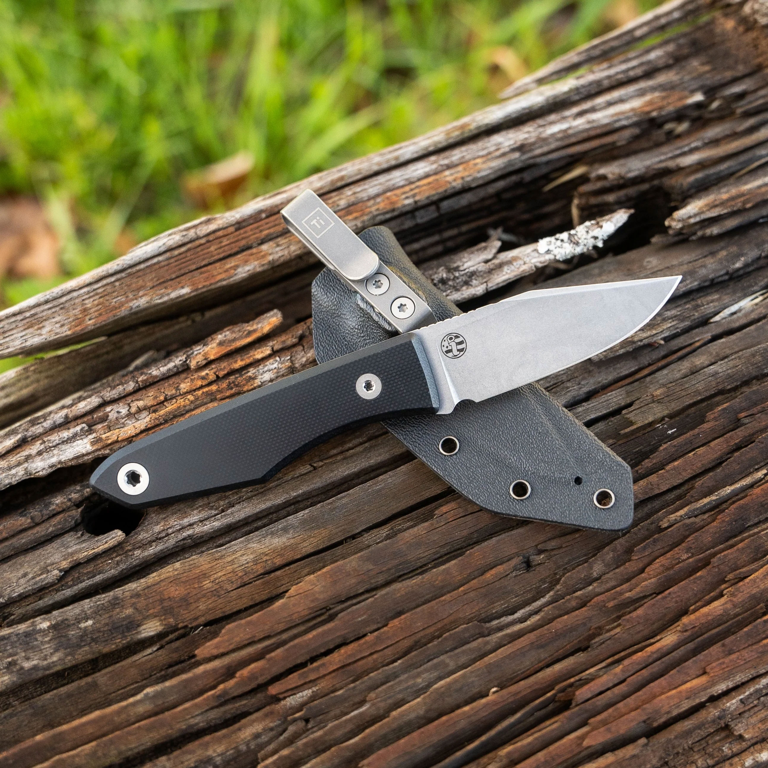 BIGiDESIGN USA Lookout Pocket Fixed Blade Knife 2.56" CPM-MagnaCut ...