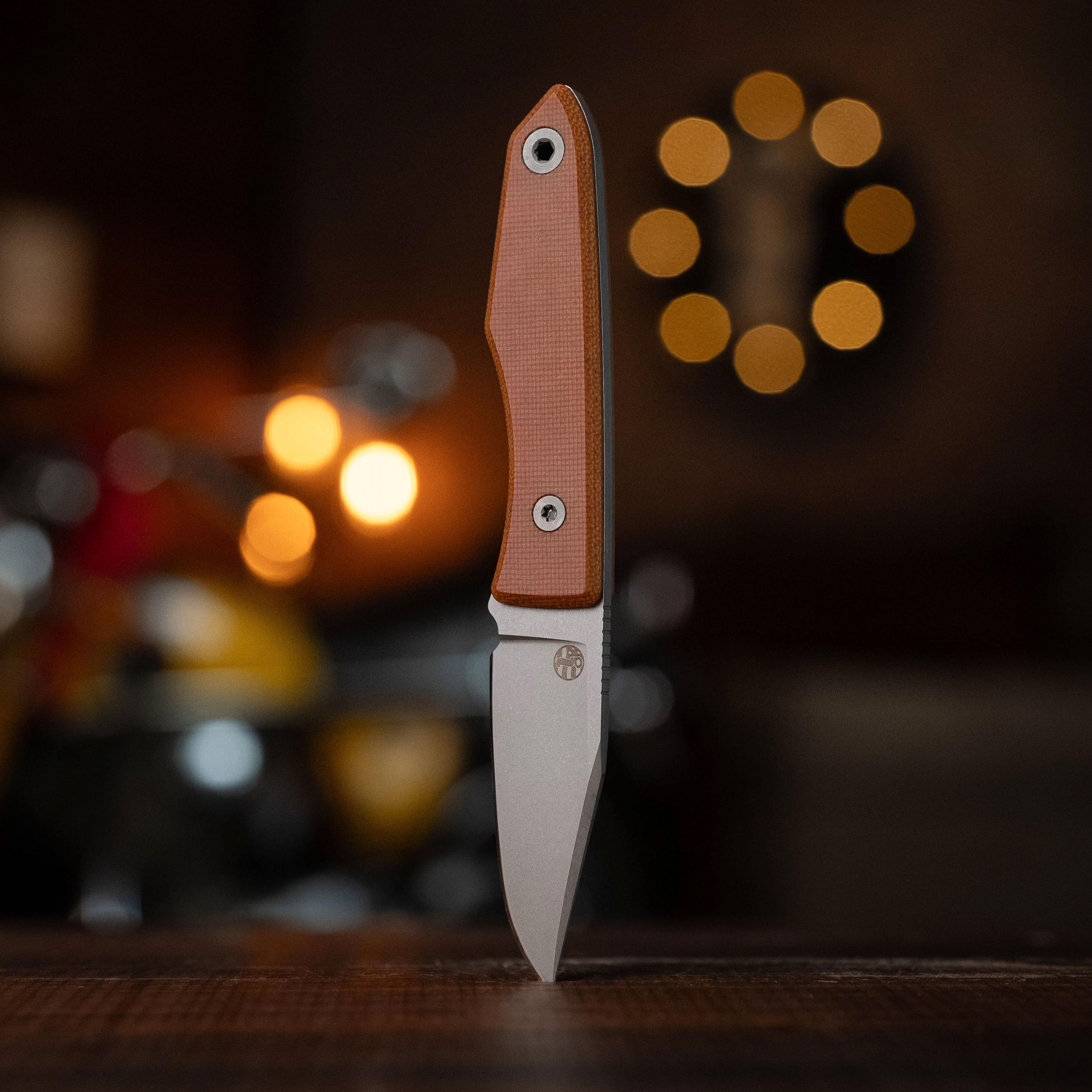 BIGiDESIGN USA Lookout Pocket Fixed Blade Knife 2.56" CPM-MagnaCut ...