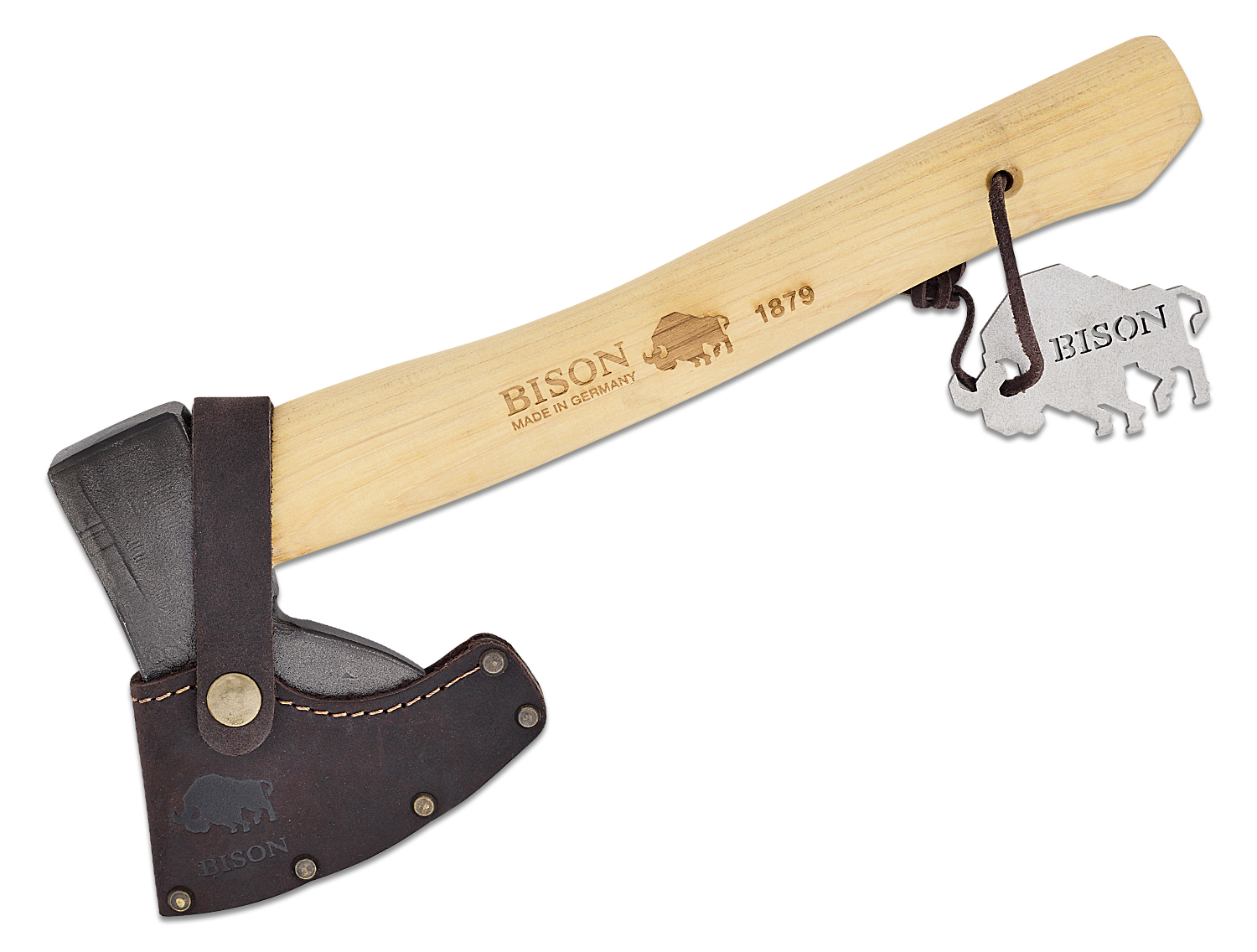 Bison 1879 Hand Forged Hunting Hatchet, 14" Overall, Hickory Handle ...