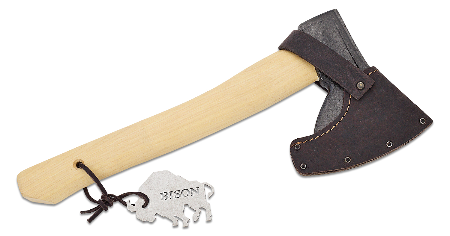 Bison 1879 Hand Forged Hunting Hatchet, 14" Overall, Hickory Handle ...