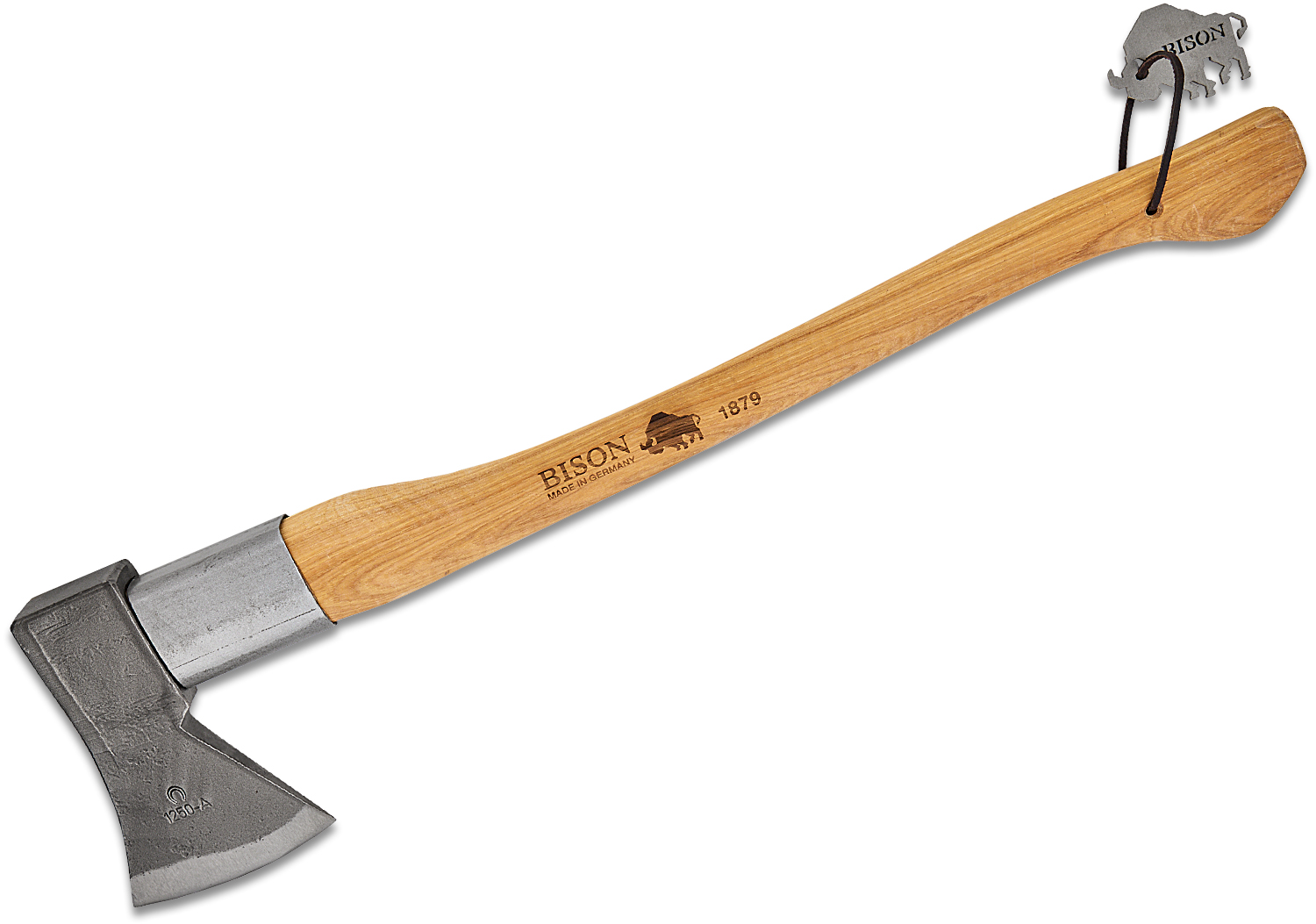 Bison 1879 Hand Forged Universal Axe, 29" Overall, Hickory Handle, Leather Sheath - KnifeCenter ...