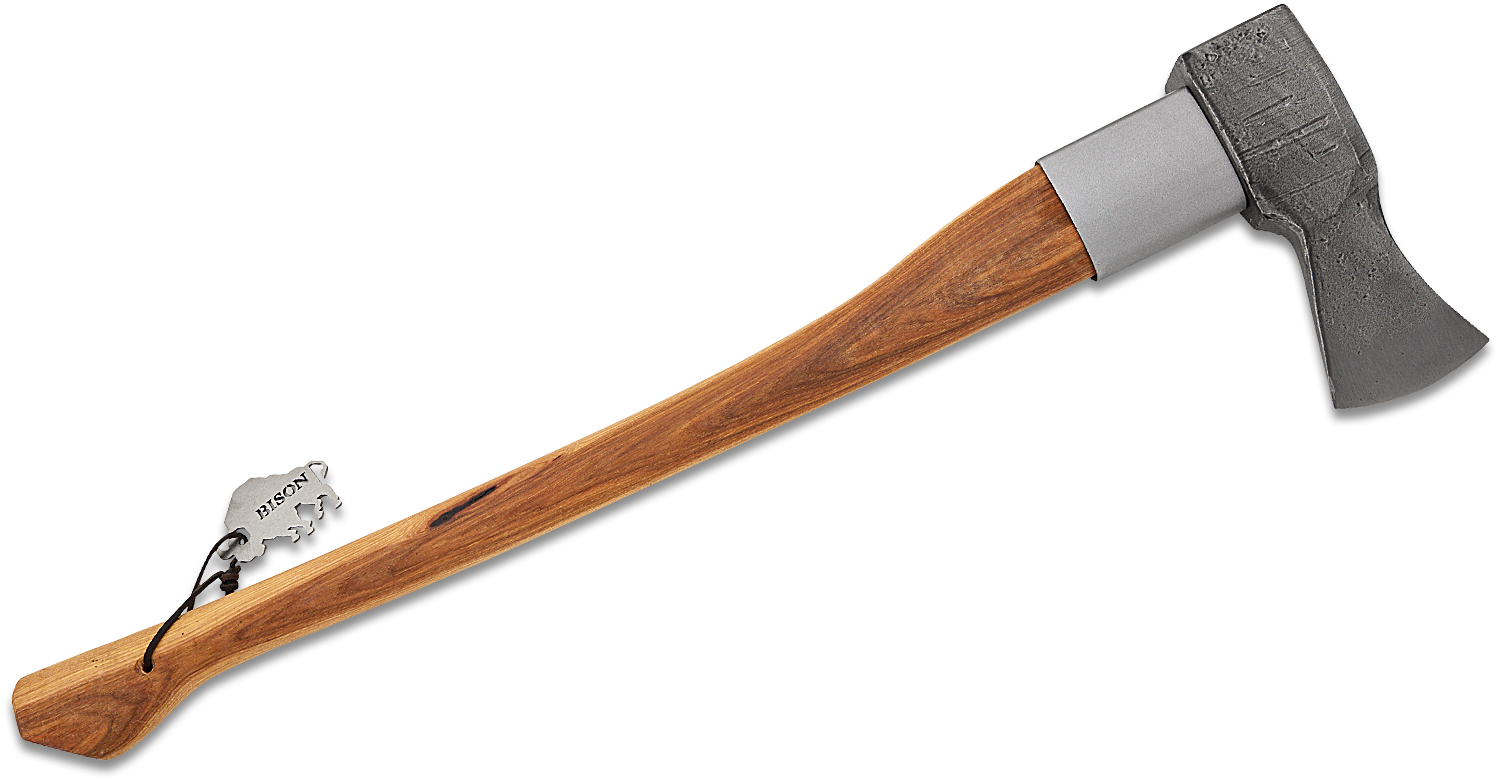 Bison 1879 Hand Forged Splitting Axe, 31.5" Overall, Hickory Handle ...