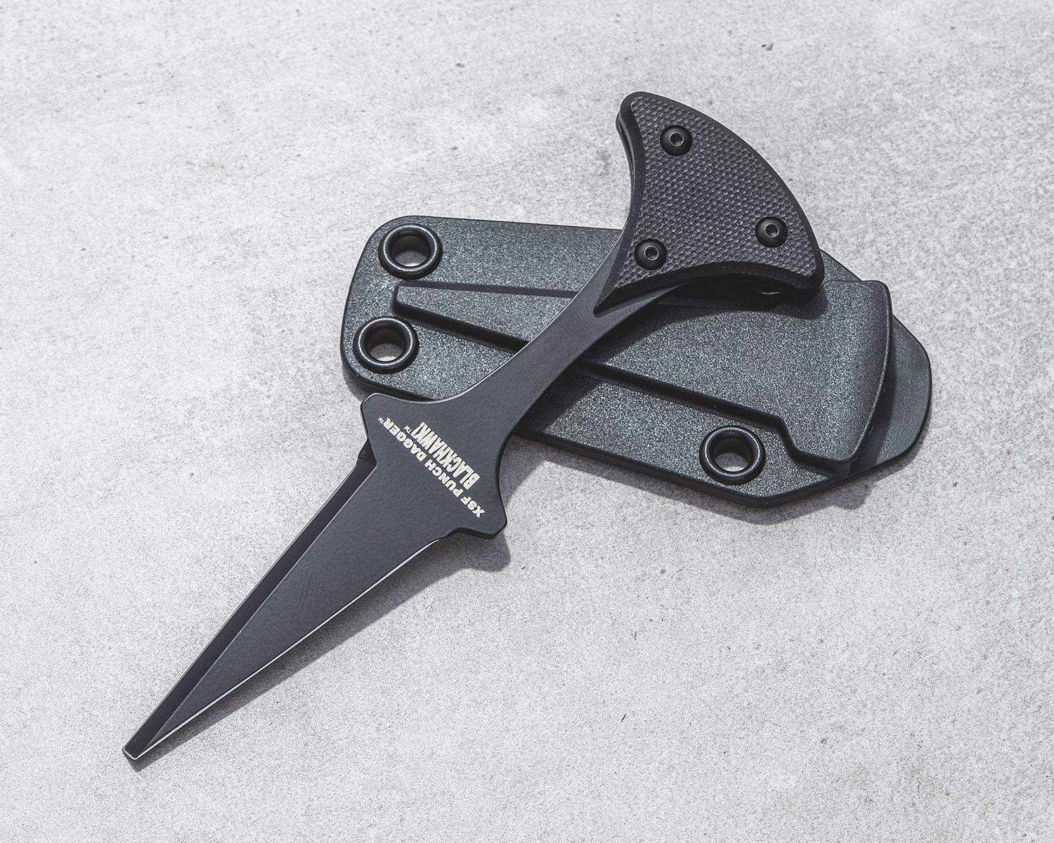 BLACKHAWK! XSF Punch Dagger 3.85" BESH Wedge Blade, Black G10 Handles ...
