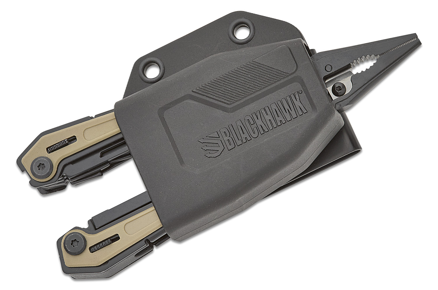 BLACKHAWK! EDC Multi-Tool 4.13" Closed, Black Stainless Steel with Tan ...