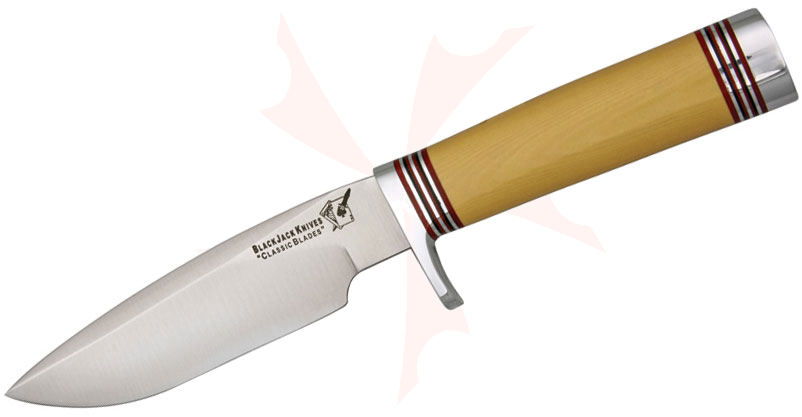Blackjack Classic Model 125 Fixed 5" Blade, Antique Ivory Micarta ...