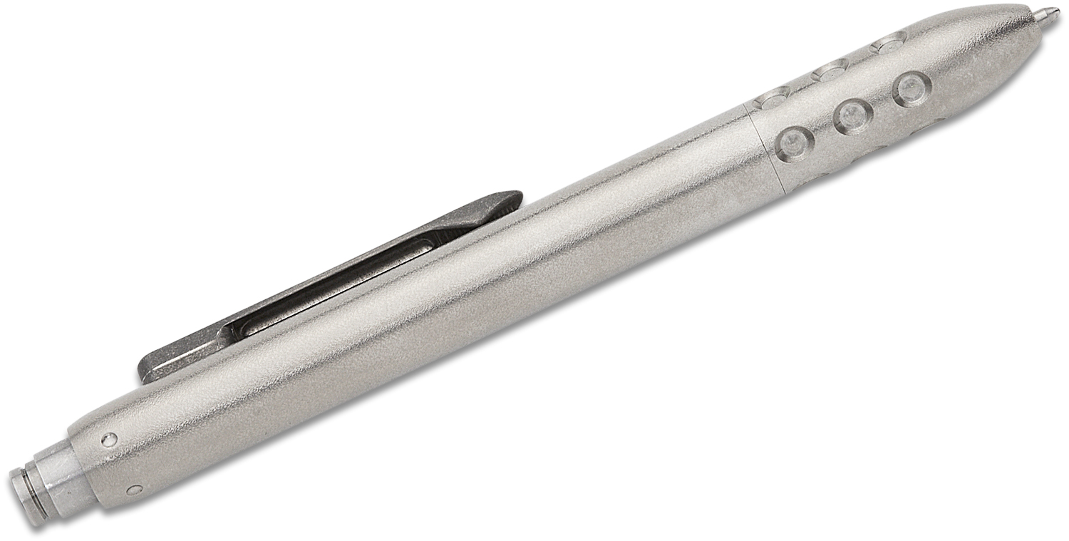 Blackside Customs Titanium Click Pen, Matte Blasted, 5.375" Overall ...