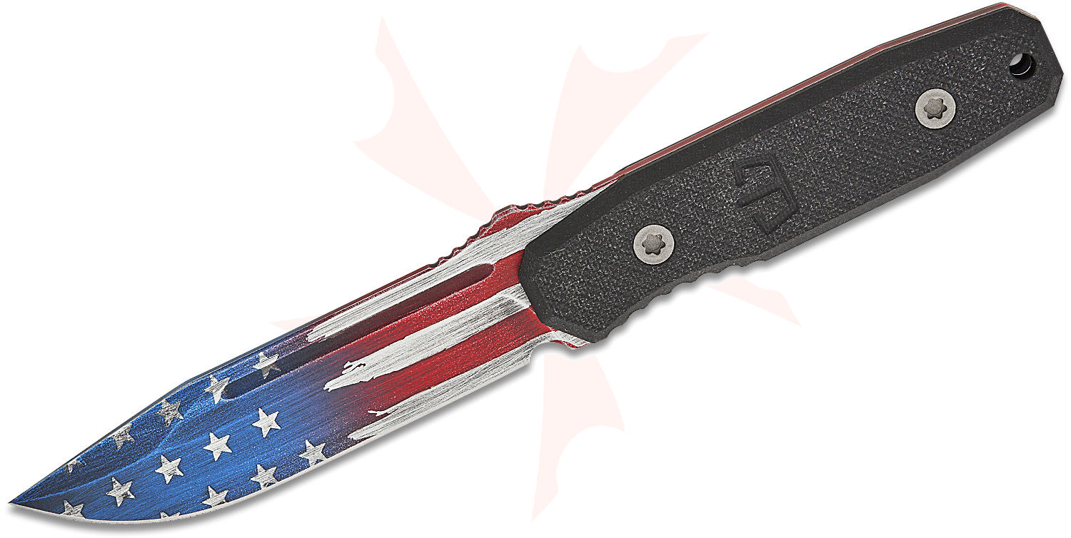 Blackside Customs Plan B Old Glory Fixed Blade Knife 4.25" CPM-MagnaCut ...