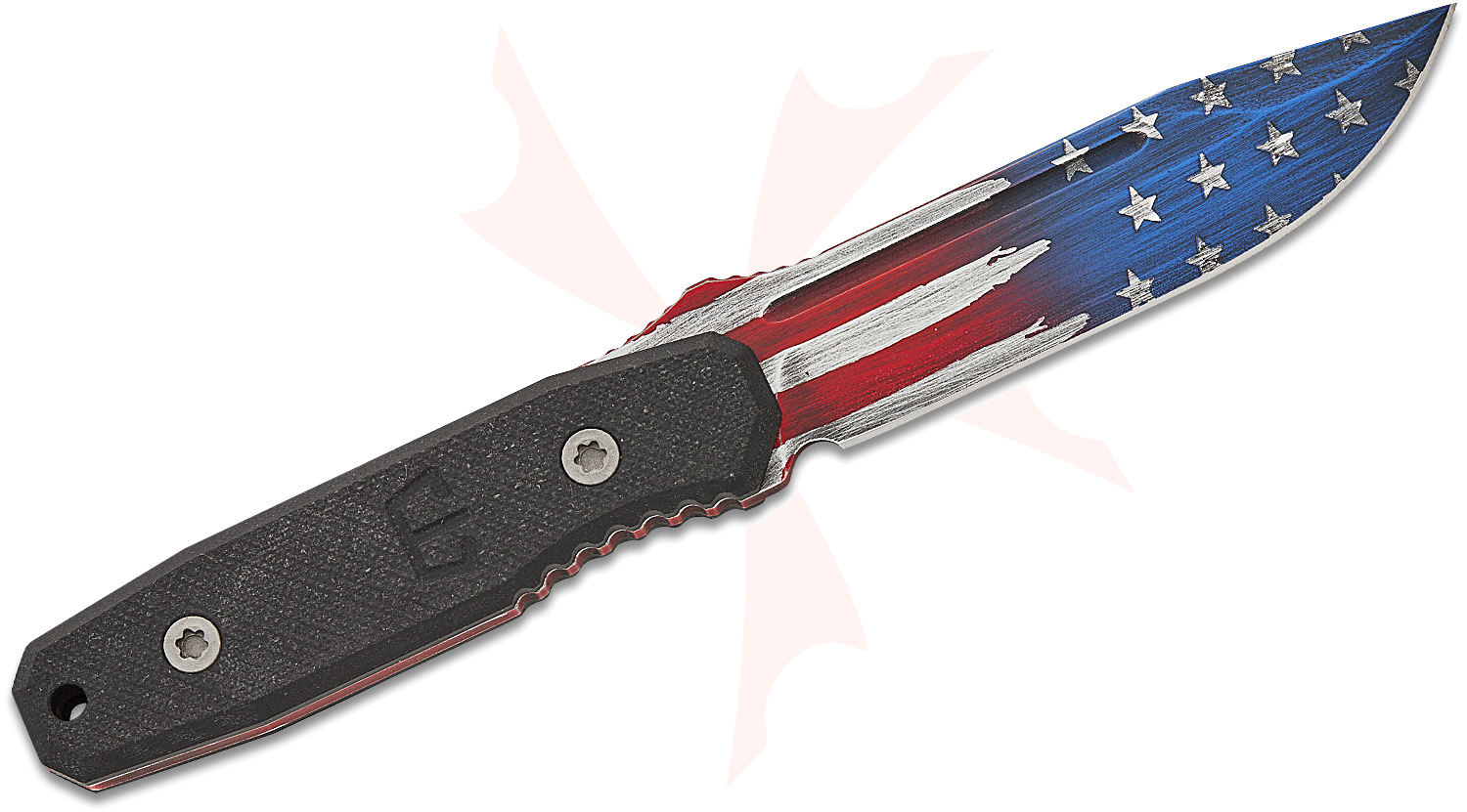 Blackside Customs Plan B Old Glory Fixed Blade Knife 4.25" CPM-MagnaCut ...