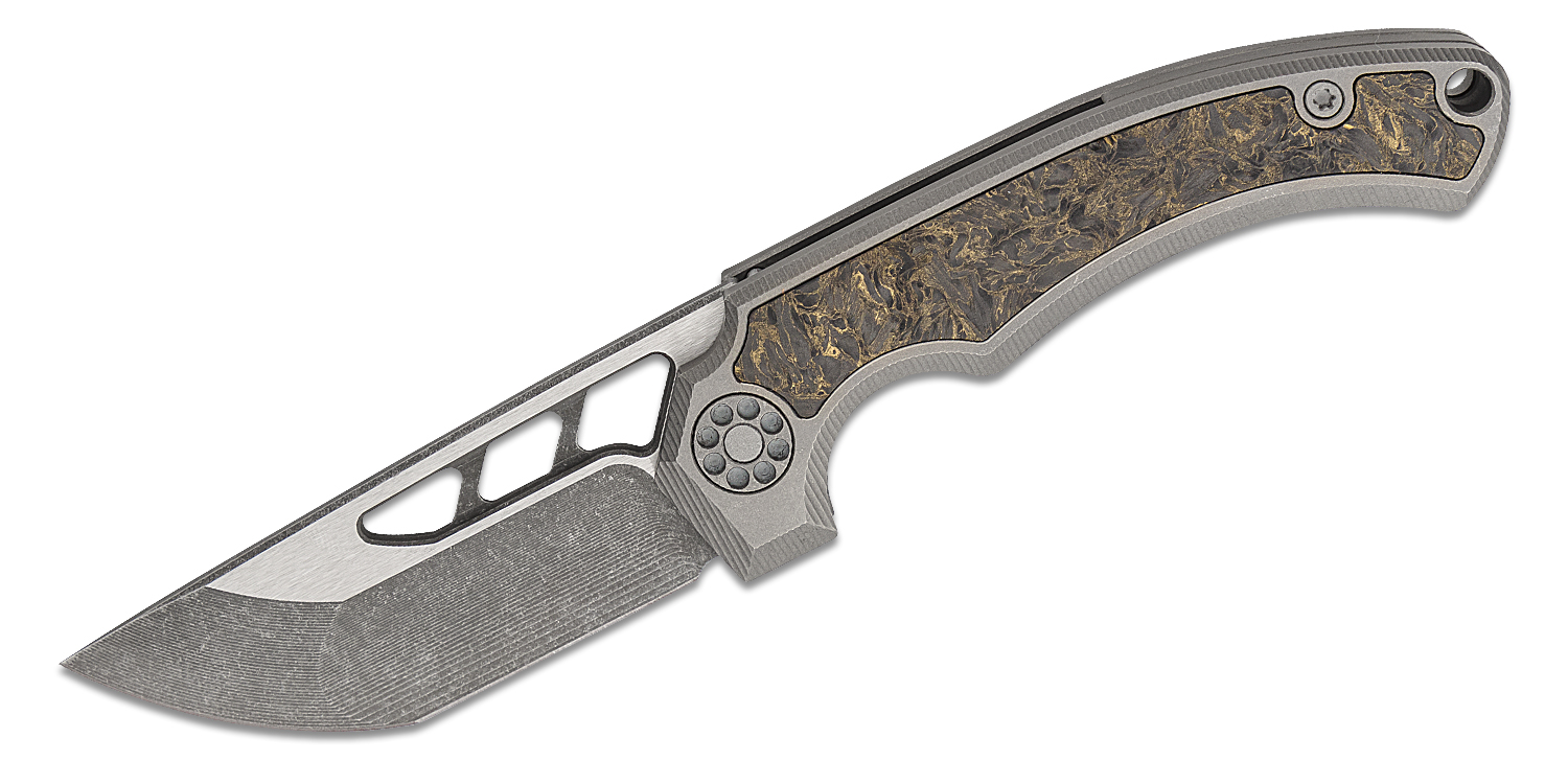 Blaurock Blades BRB4 V1 Flipper Knife 3.25" AEB-L Acid Washed Two-Tone ...