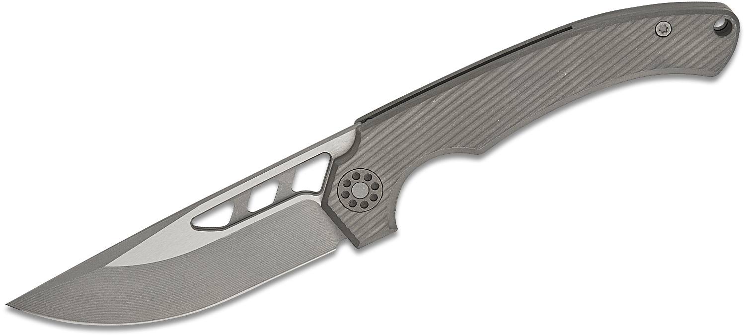 Blaurock Blades BRB4 XL Frame Lock Flipper Knife 3.63" RWL-34 Two-Tone ...